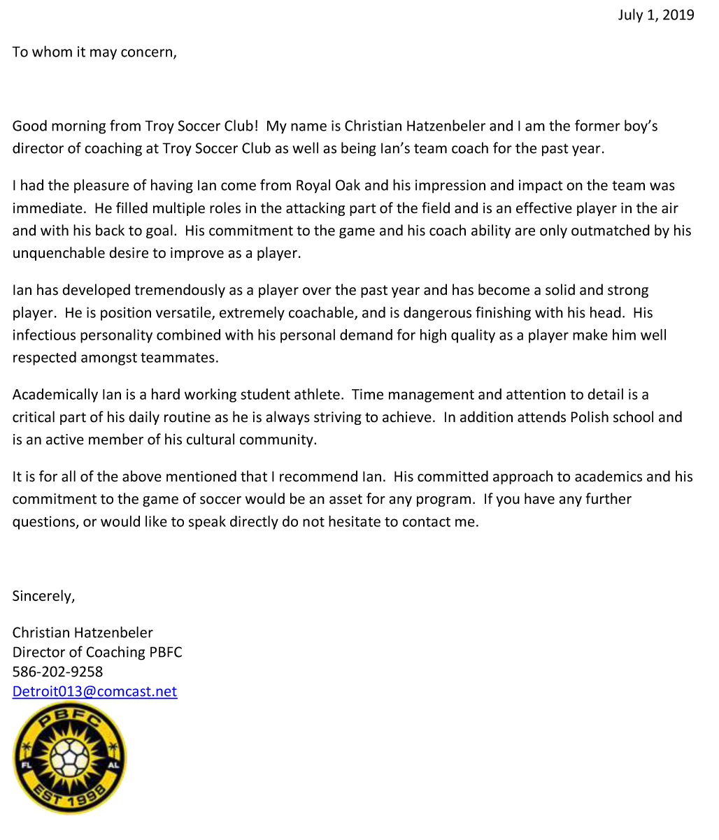 Endorsement Letter Sample